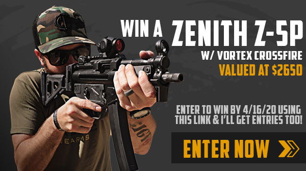 Contest - Win A Zenith Z-5P Roller Action Pistol w/ Vortex Crossfire